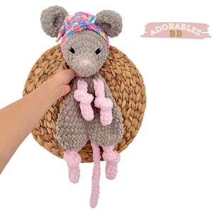 No-sew Monique Mouse Snuggler Crochet PATTERN || Mouse Amigurumi ...