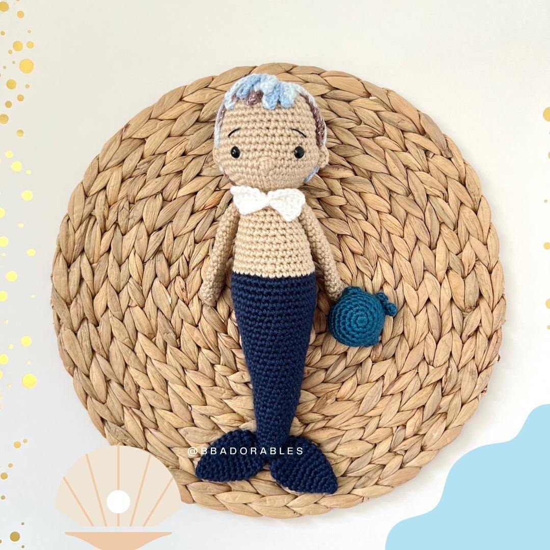Ray - the Groom Merman Crochet Pattern, PDF PATTERN - by Bbadorables - Etsy
