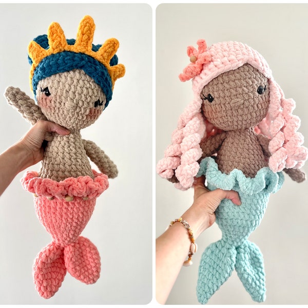 Crochet Mermaid Doll Plush - Etsy