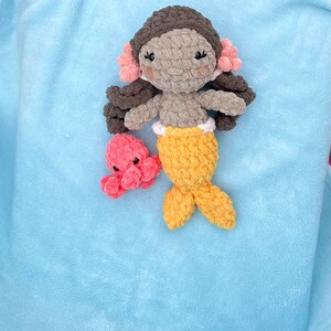 Kai Mini Mermaid With Octopus Crochet PATTERN || Mini Mermaid Amigurumi ...
