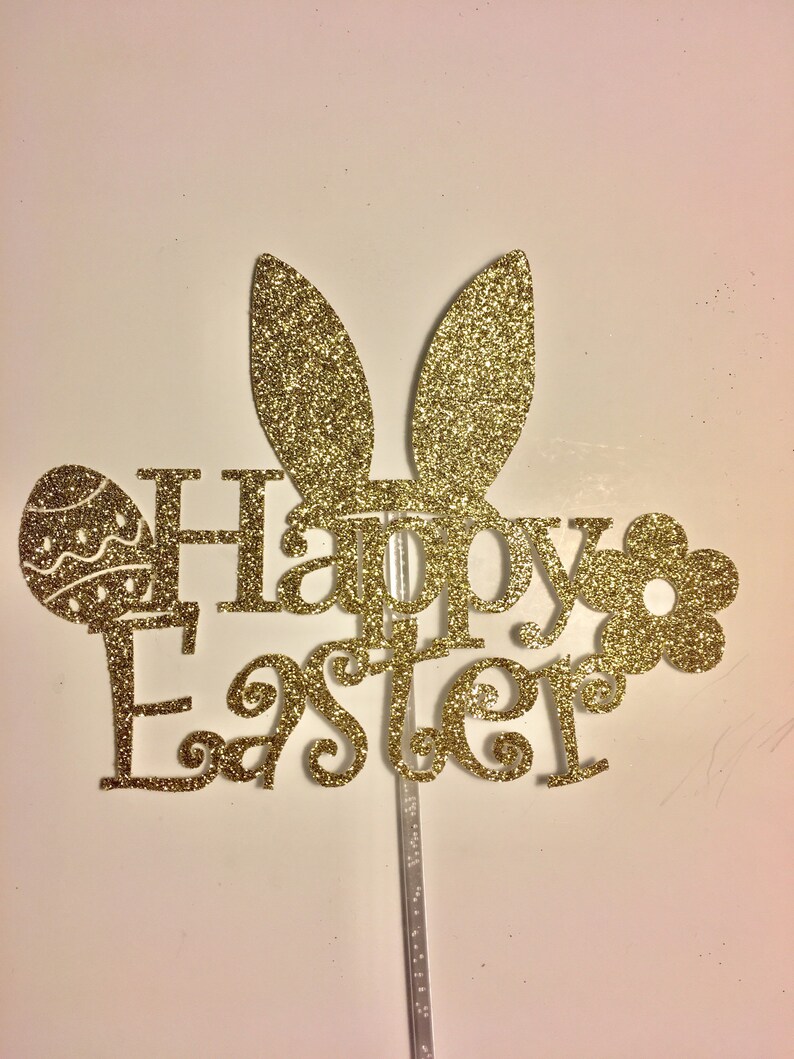 Happy Easter Cake Topper, Easter, Cake Topper, Party Decoration ...