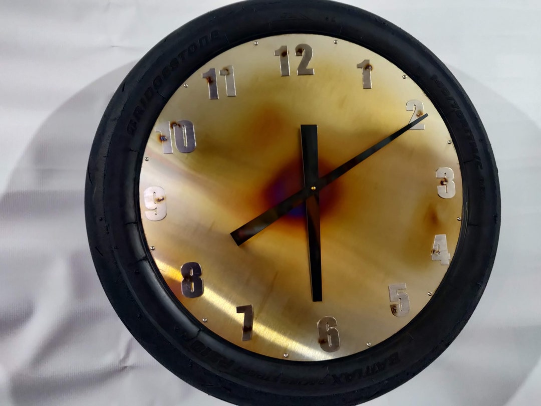 Repurposed Motorcycle Tire Clock - Etsy