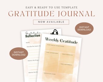 Gratitude Digital Journal Printable Gratitude Spreadsheets Gratitude ...