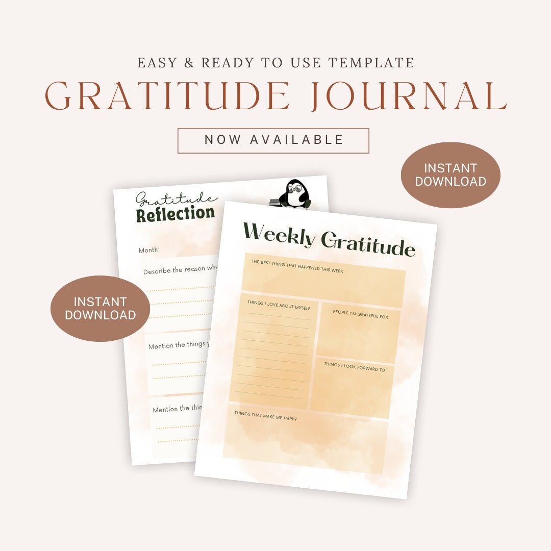 Gratitude Journal Kit: Instant Download Printable - Etsy