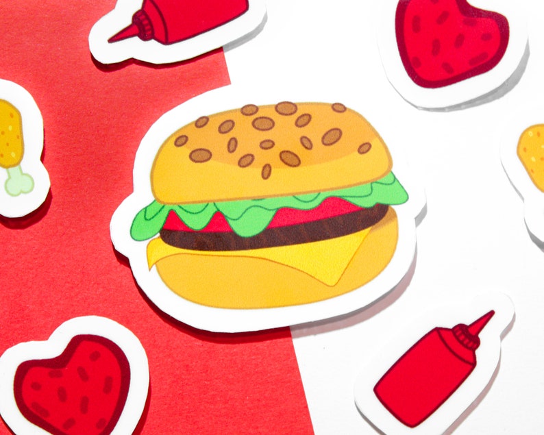 Fast Food Stickers | Junk Food Stickers | Cheat Day Stickers | Takeaway ...