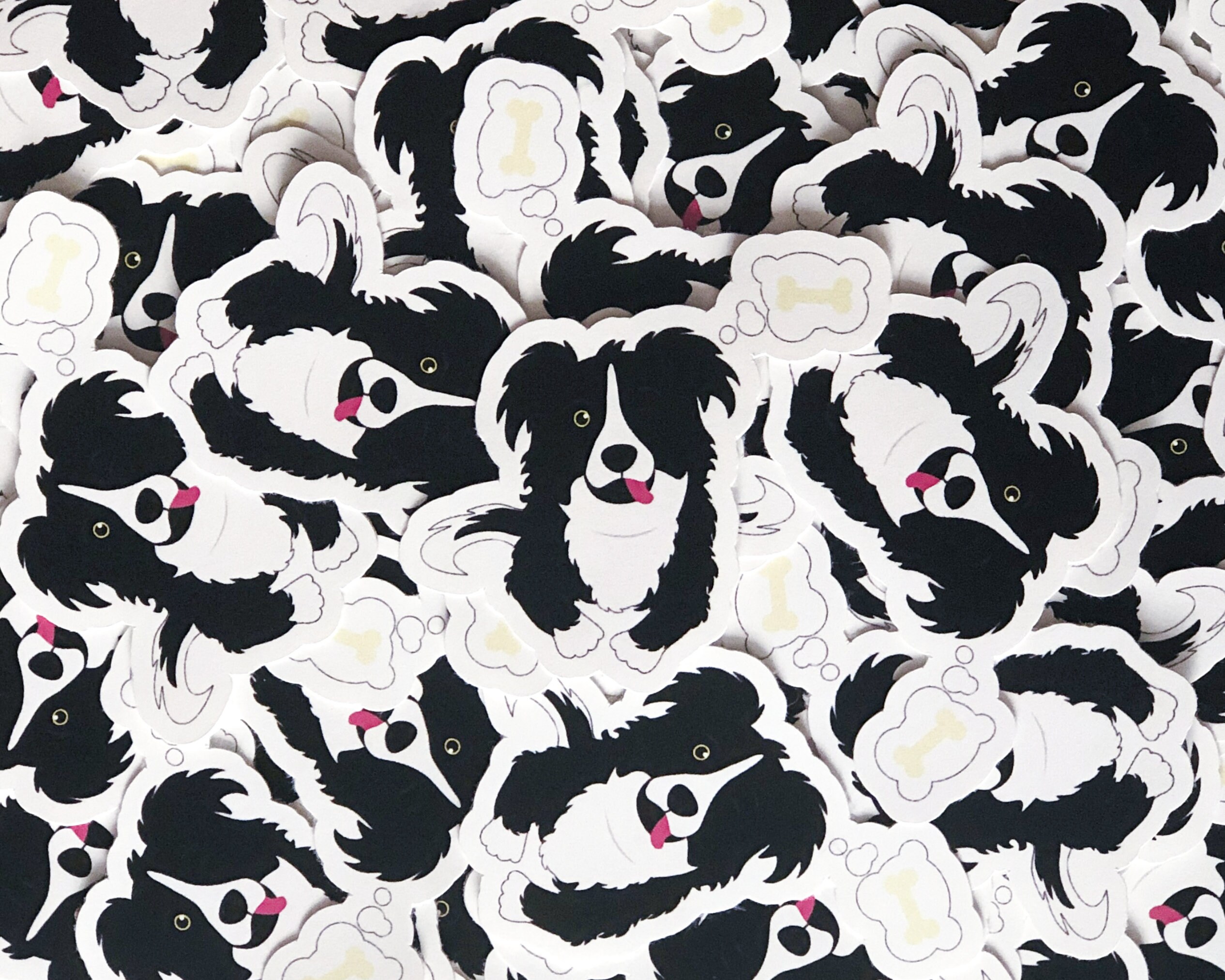 Border Collie Sticker Pack Vinyl Dog Stickers for Laptop - Etsy UK