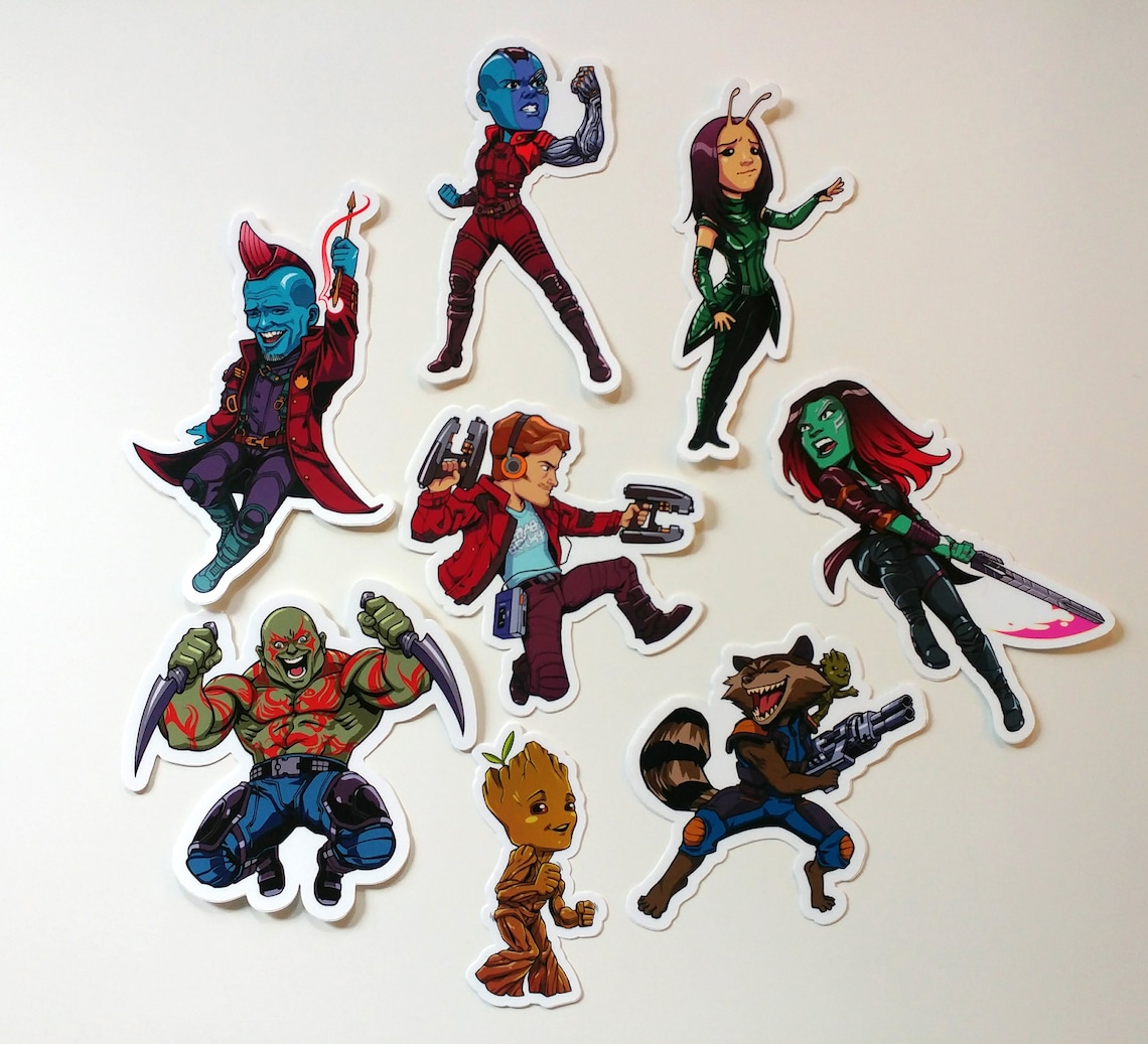 Marvel's Guardians of the Galaxy 2 Large Vinyl Stickers | Etsy