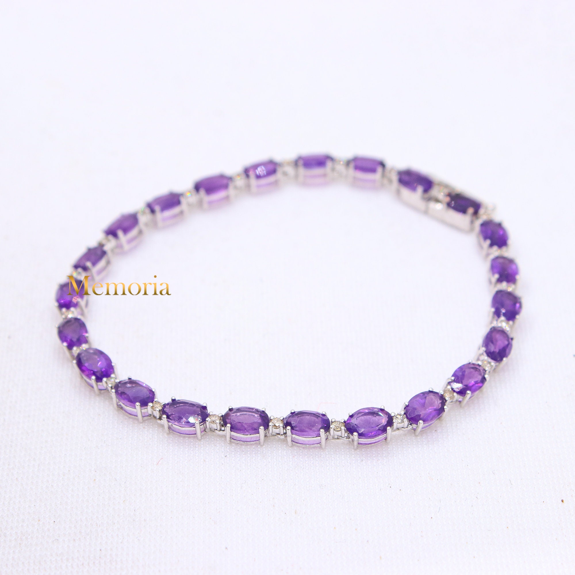 Amethyst and gold bracelet store