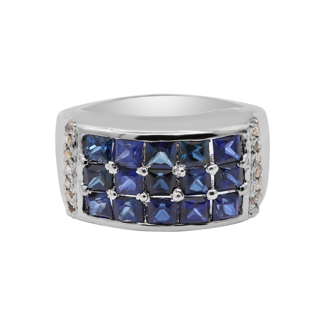 Natura Blue Sapphire Ring, Diamond Blue Sapphire Ring, Engagement Blue ...