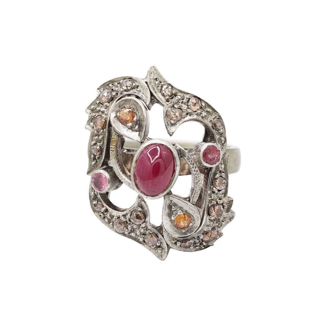 Royal Thai Museum-grade Siam Ayutthaya Ruby Ring in Silver Diamond ...