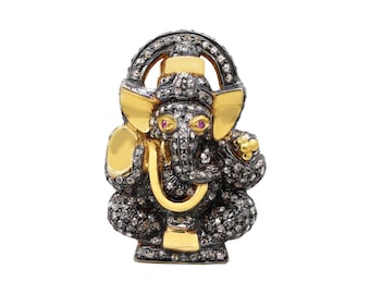 Diamond Ganesha Pendant - Etsy