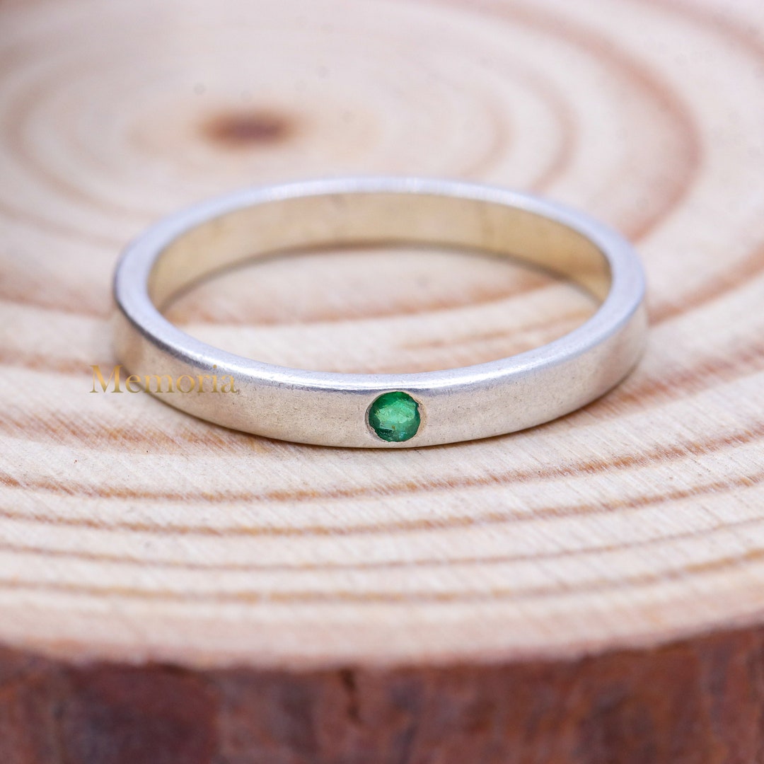 Handmade Jewelry Ring, Natural Emerald Ring, Gold Ring, Wedding Ring ...