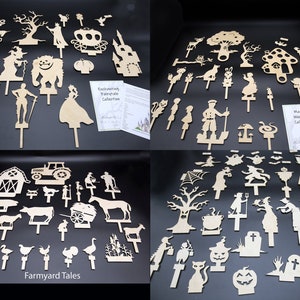 Shadow Puppet Sets, Fairy Tale Shadow Puppets, Wooden Play Set ...