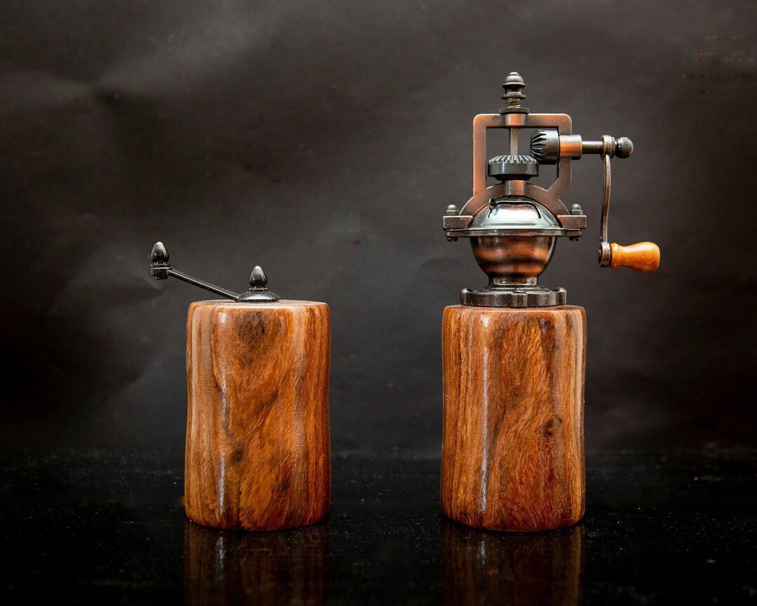 Salt and Pepper Mill Set Wooden Salt and Pepper Mill Set Pepper Grinder ...