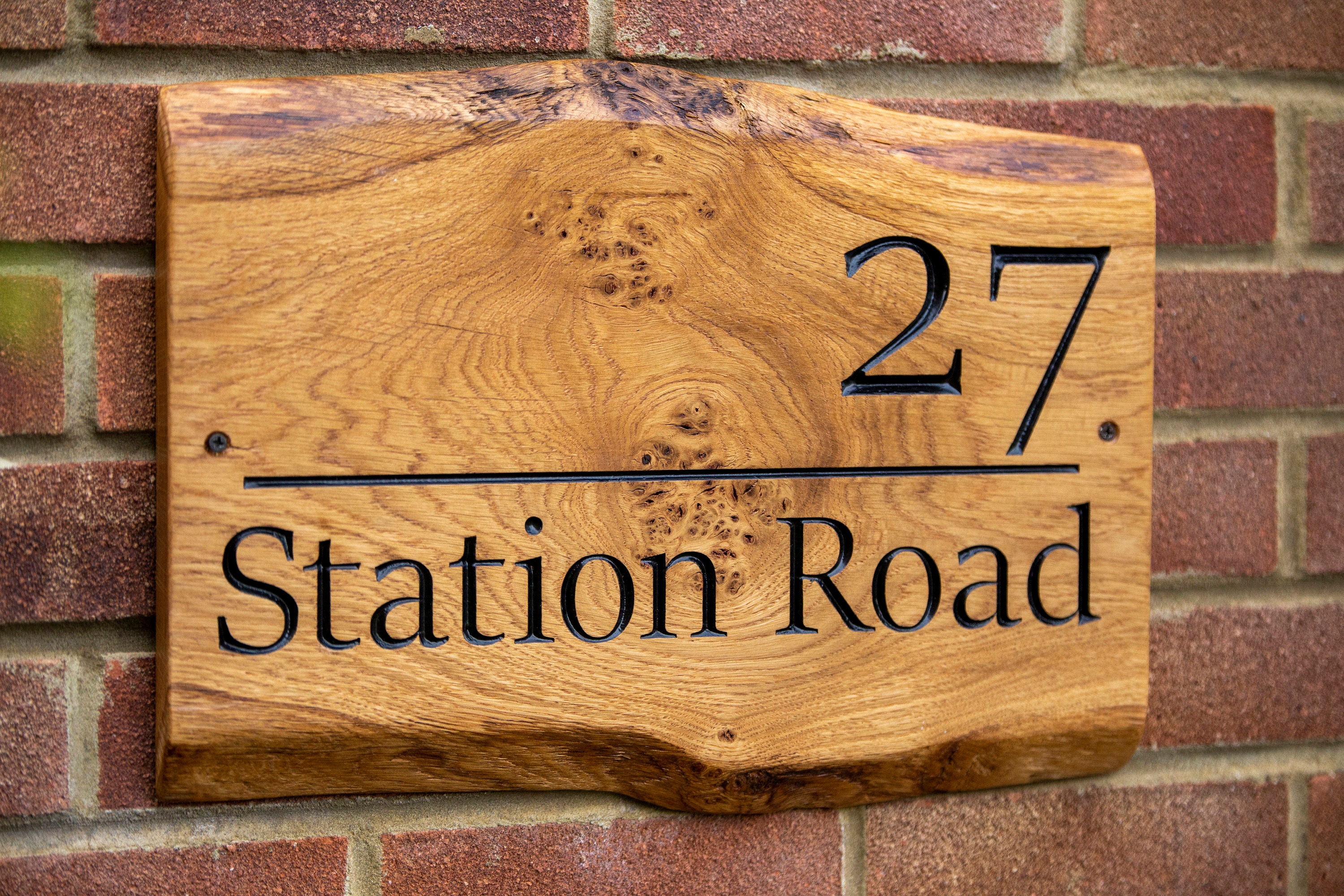 Rustic Oak House Name Sign Personalised Oak Carved House - Etsy UK