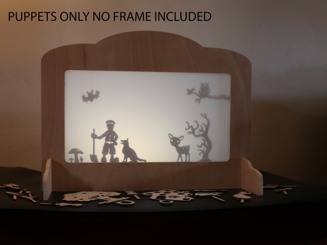 Shadow Puppet Sets, UK Woodland Puppets, Wooden Shadow Puppets ...