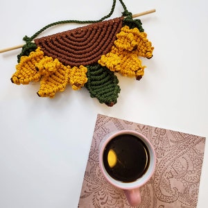 Macrame Sunflower Wall Hanging - Etsy