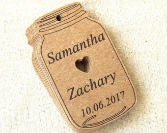 Mason Jar Favor Tag | Etsy