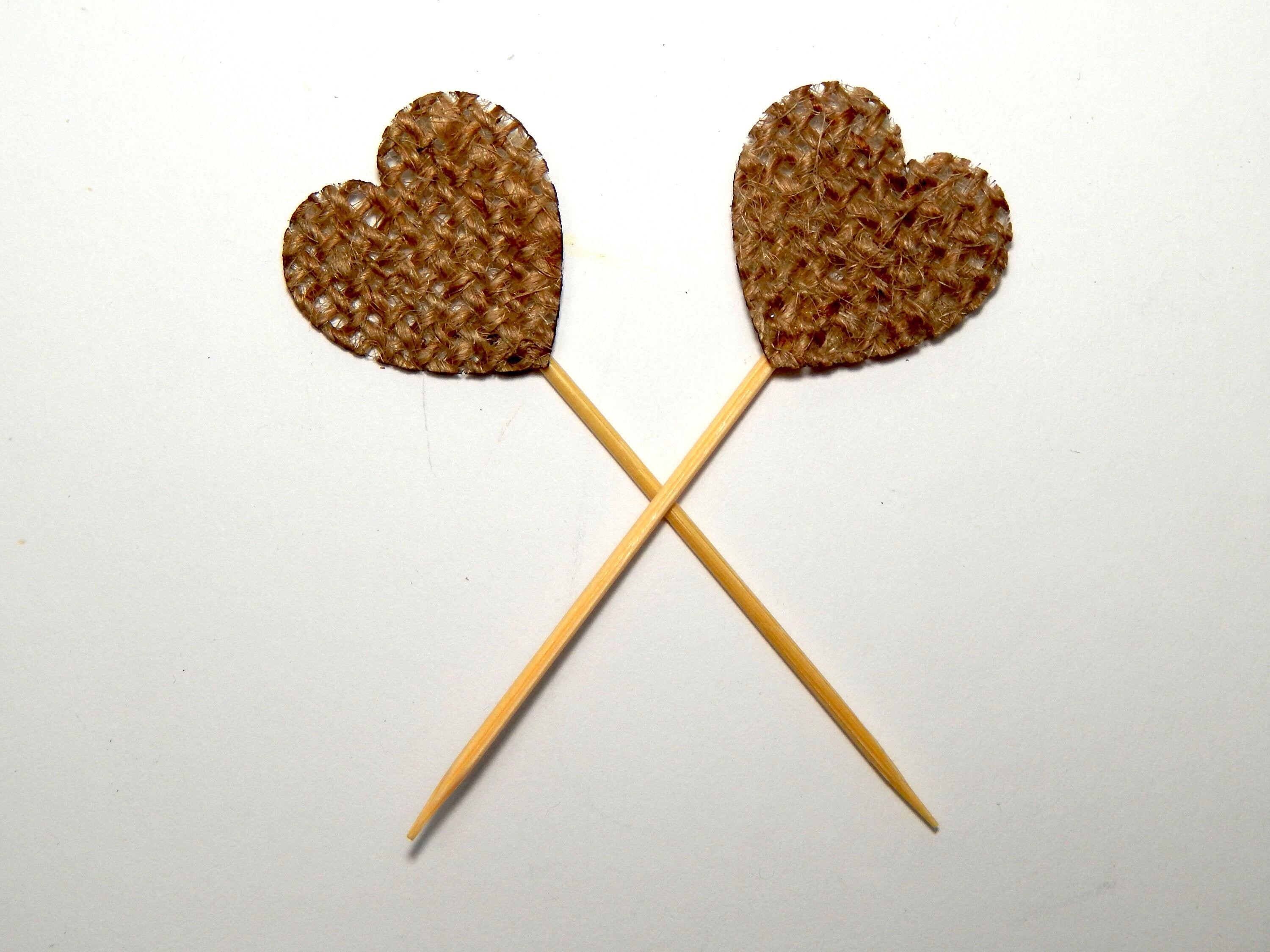 Burlap Fabric Wedding Toothpicks Rustic Wedding Bridal | Etsy