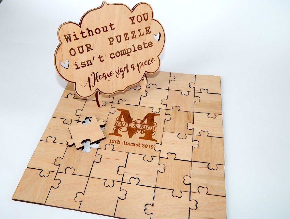 Guest Book Puzzle Wedding Guest Book Alternative | Etsy