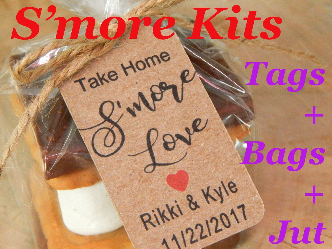 Custom S'more Love Kits Smore Love Tags Smore Favors - Etsy