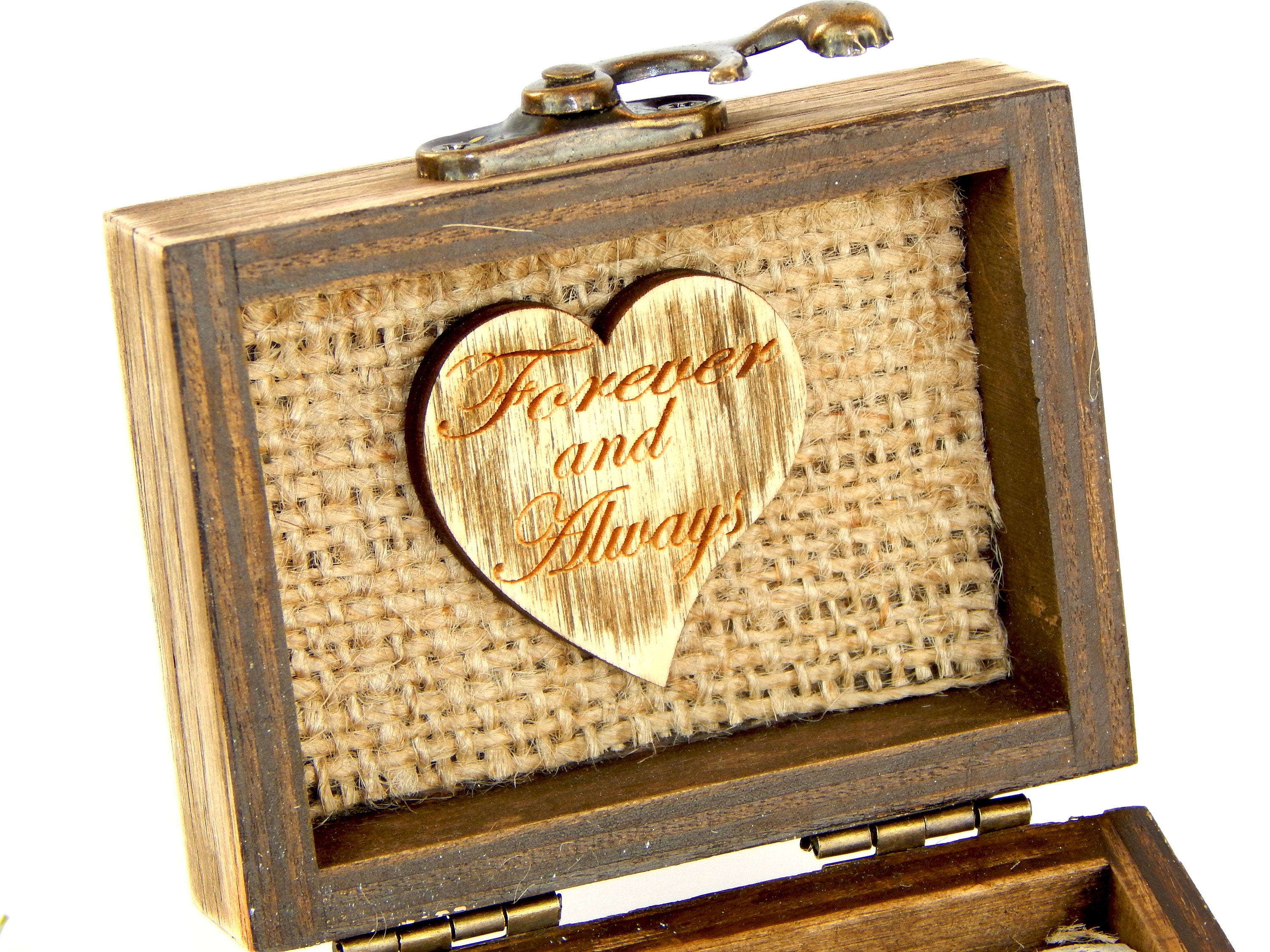 Personalized Ring Box Custom Wood Ring Box Ring Bearer Box | Etsy