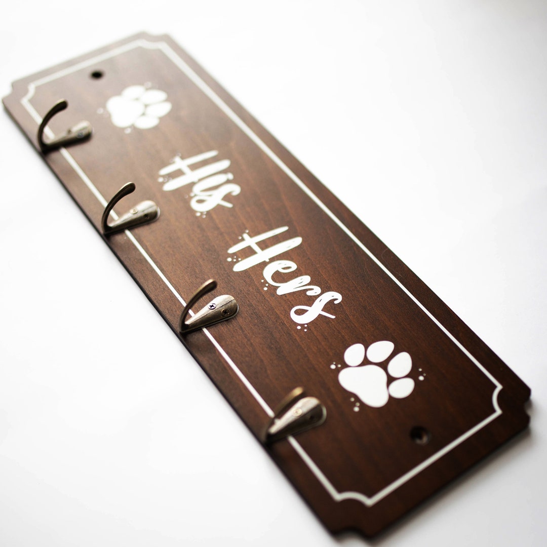 His Hers Paws Key Holder, His and Hers Key Sign Entry Key Rack, Key ...