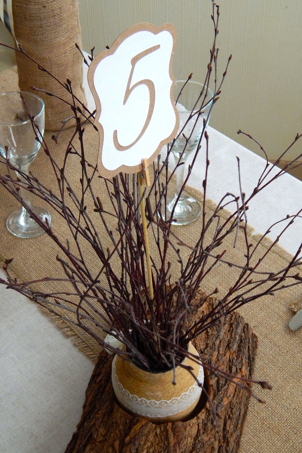 Table Number Holders Table Number on a Stick Wedding Table | Etsy