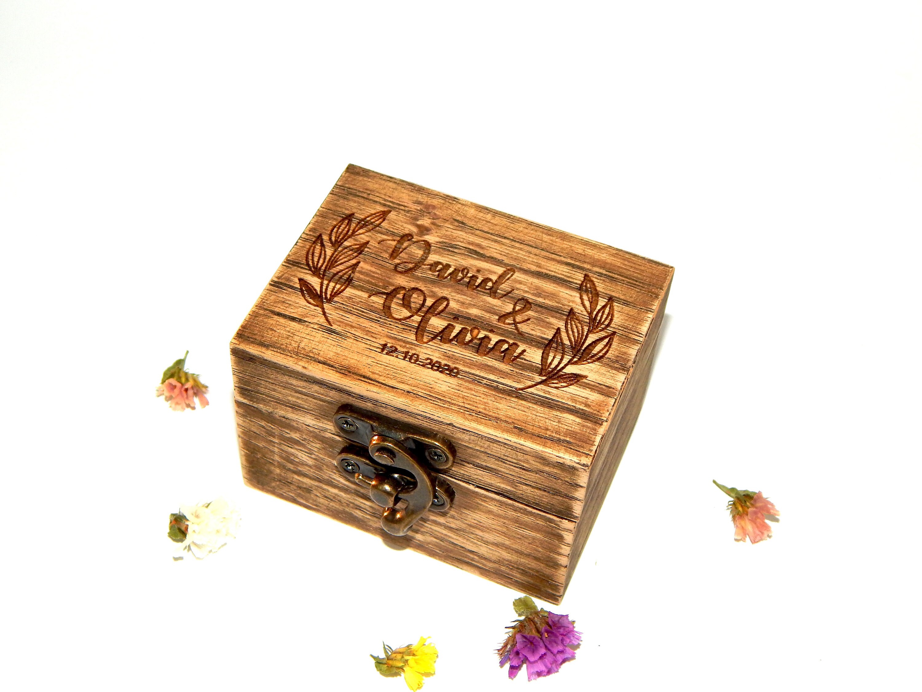 Personalized Ring Box Custom Wood Ring Box Ring Bearer Box | Etsy