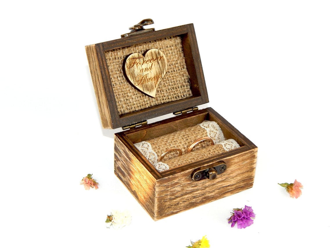 Personalized Ring Box Custom Wood Ring Box Ring Bearer Box | Etsy