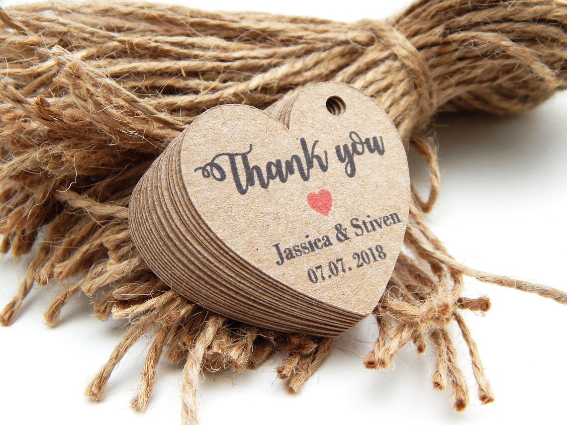 10 100 Pcs. Custom Favor Tags Wedding Favor Tag - Etsy