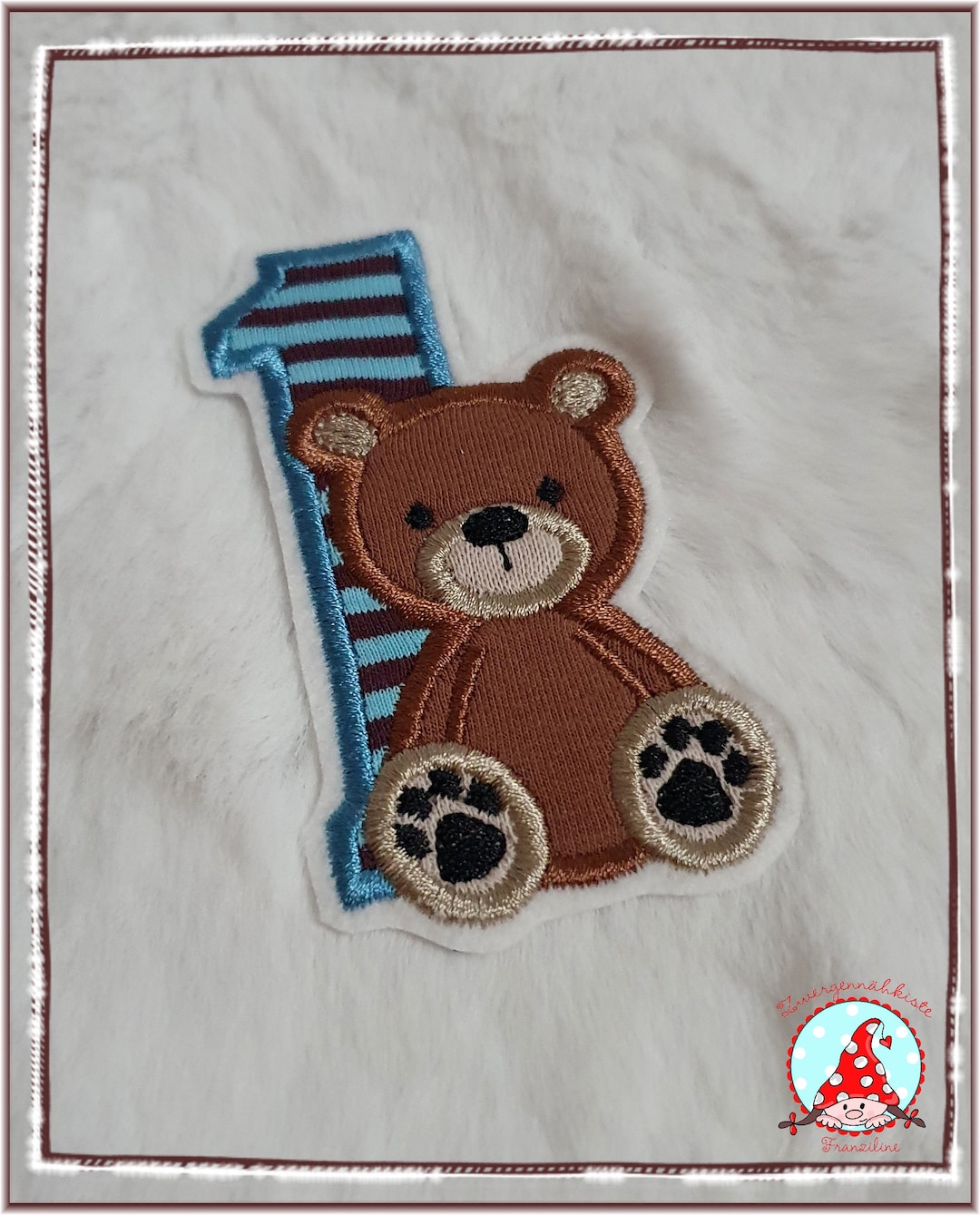 Teddy Patch With Number Application Iron-on Patch Bear Name Patch Birthday Number Birthday - Etsy