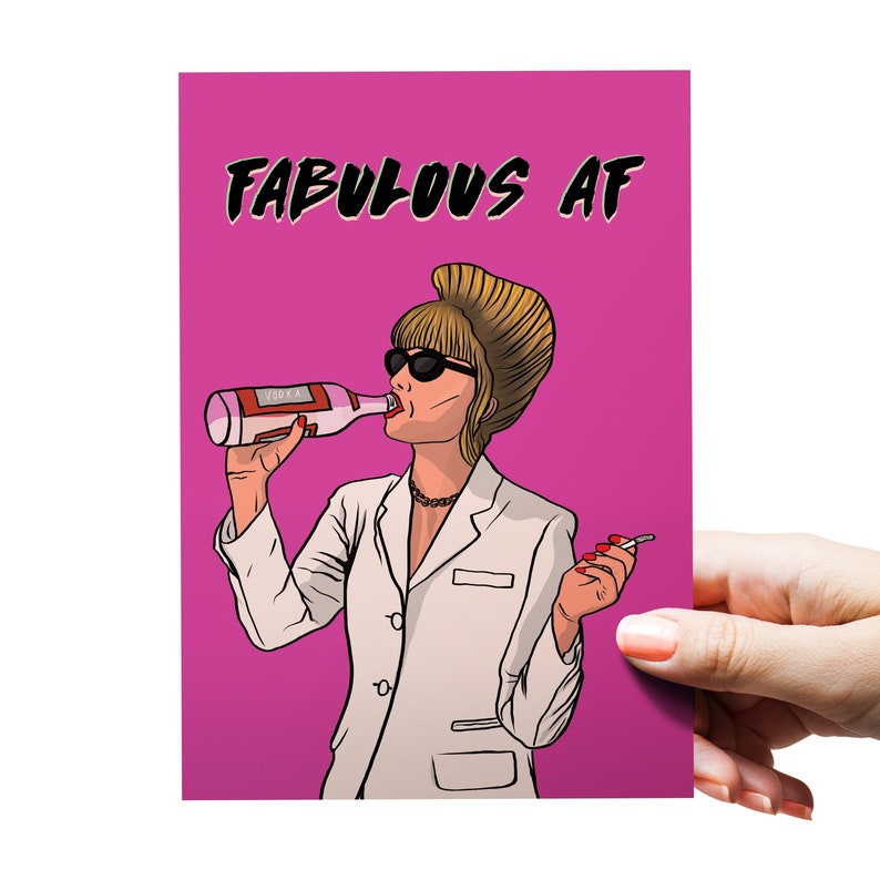 Funny Birthday Card Absolutely Fabulous AbFab Fabulous | Etsy