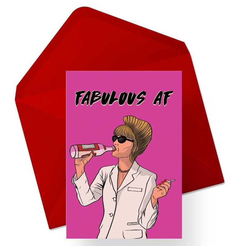 Funny Birthday Card Absolutely Fabulous AbFab Fabulous | Etsy