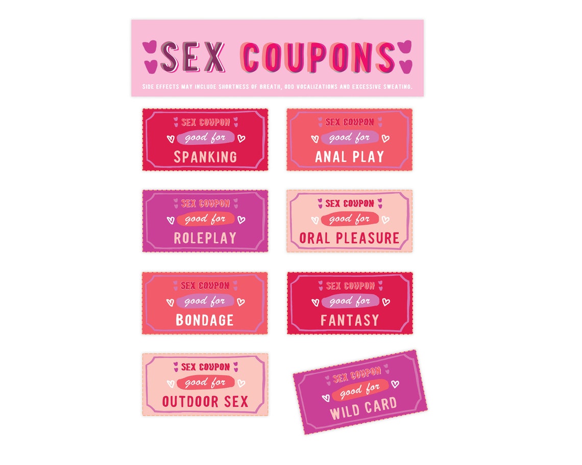 Sex Coupons Valentines Day T Instant Download Coupons Etsy