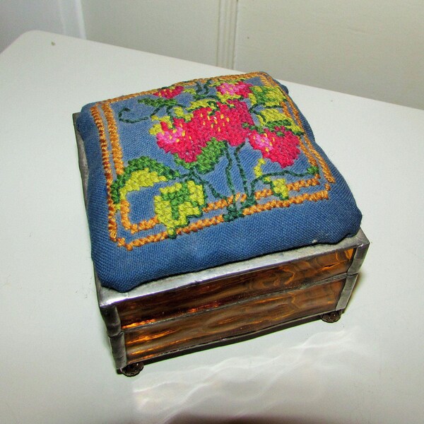 Cross Stitch Trinket Box - Etsy