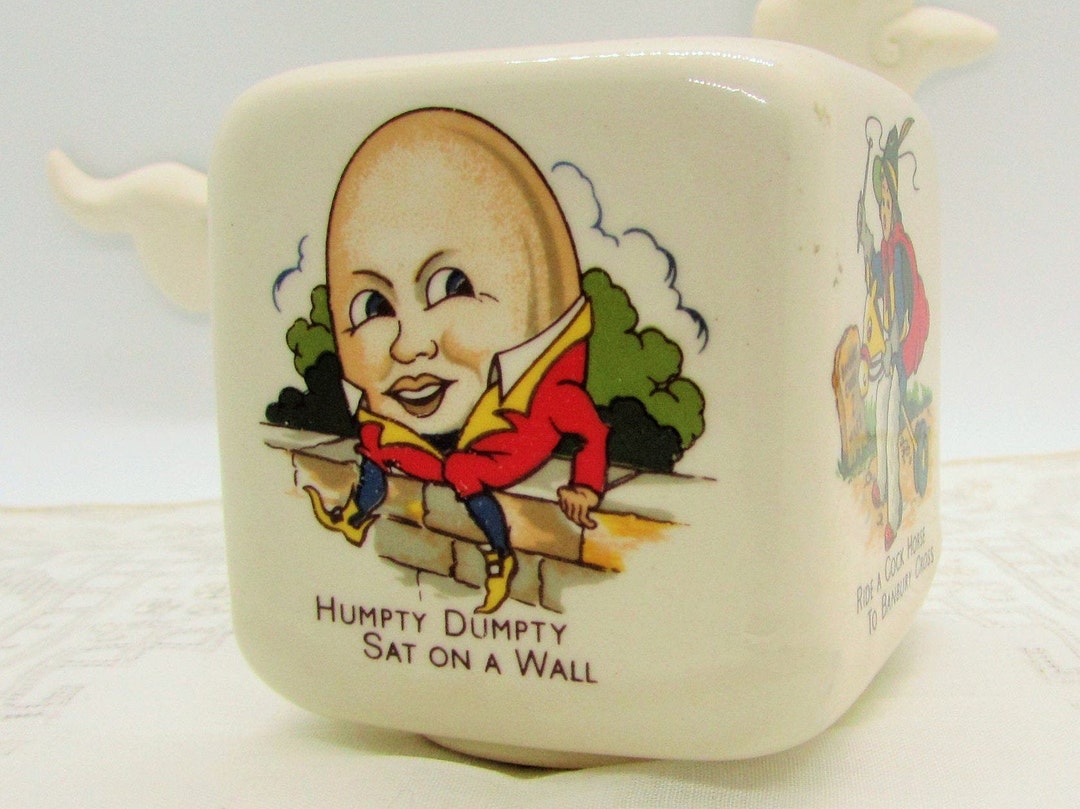 Vintage Nursery Rhyme Pottery Cube, Britain - Etsy