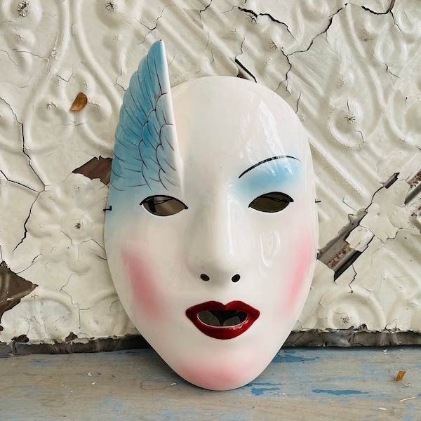 Ceramic Wall Mask - Etsy