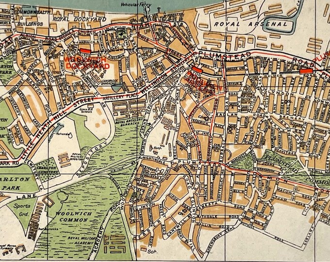 Illustrated Map of South East London, Famous London Streets, London ...