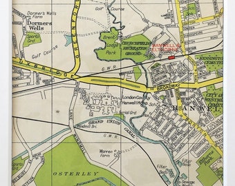 1940s Map of London - Etsy UK
