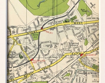 1917 Antique LONDON UNDERGROUND Map, Matted/ Mounted for Framing - Etsy
