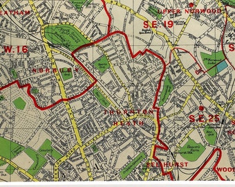 1930s London Map - Etsy