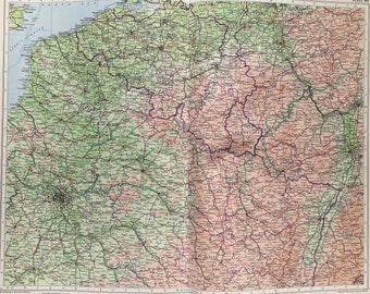 1950s Map France - Etsy