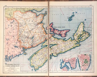 1846 Map of Eastern Canada | Etsy