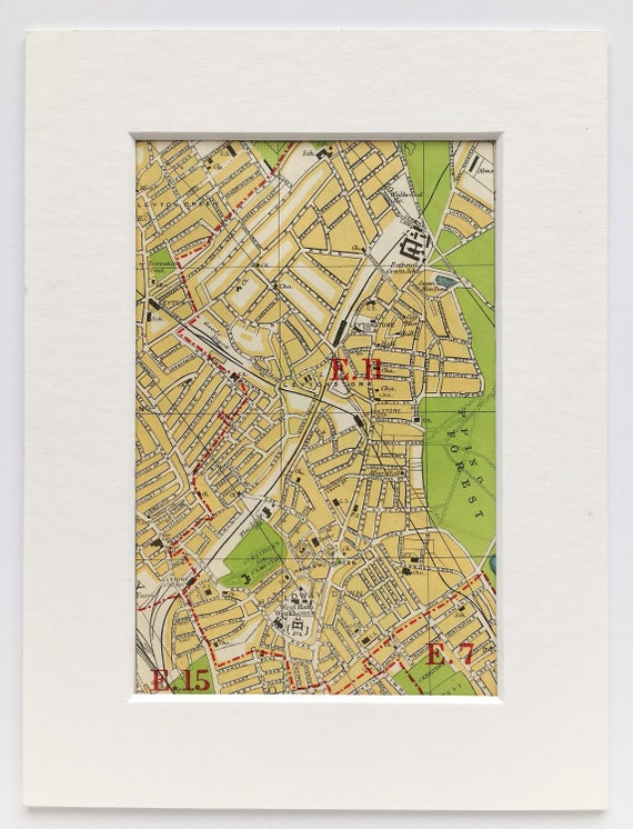 1930s VINTAGE LONDON MAP North East London Leytonstone - Etsy UK