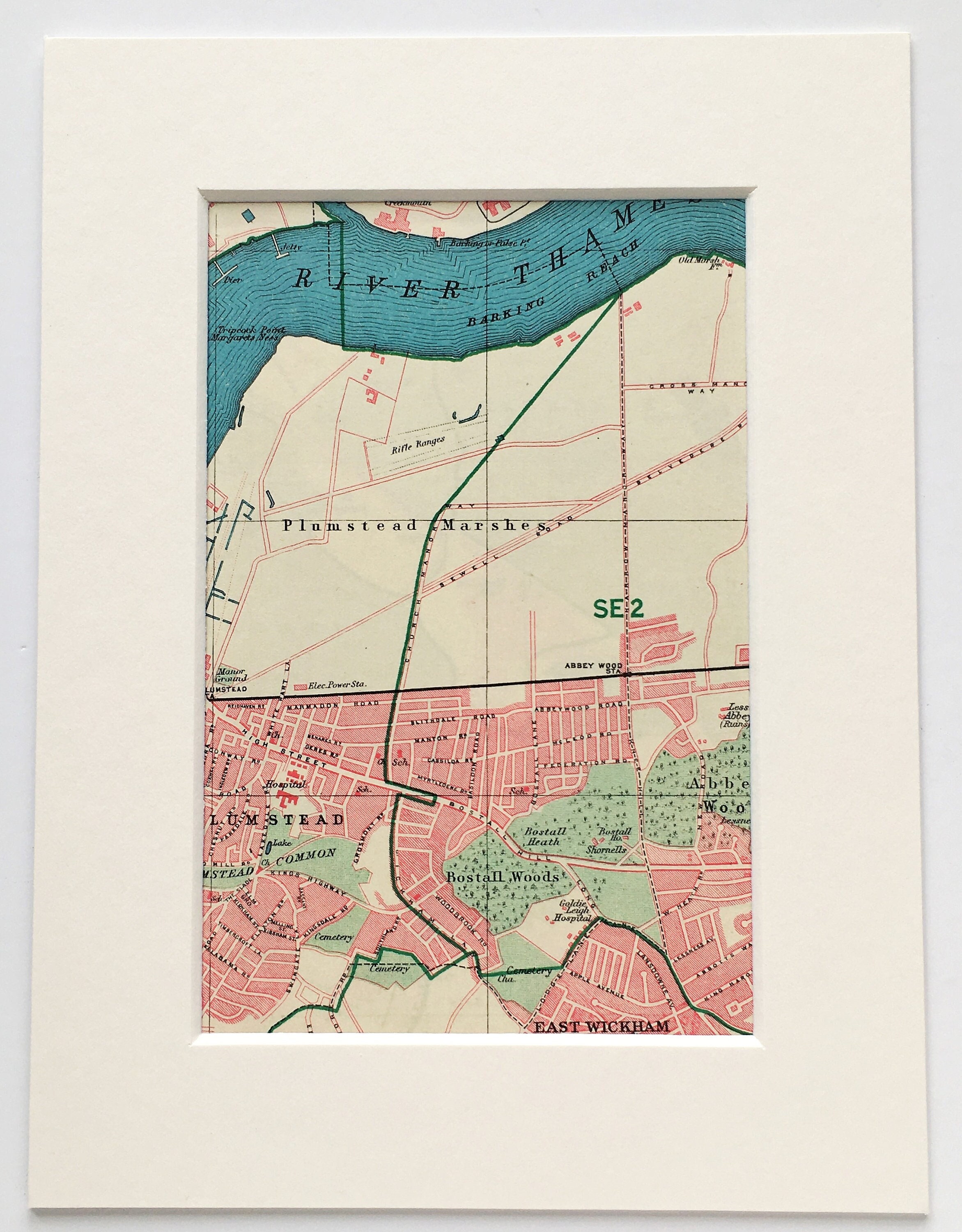 1945 VINTAGE LONDON MAP East London Plumstead East Wickham - Etsy