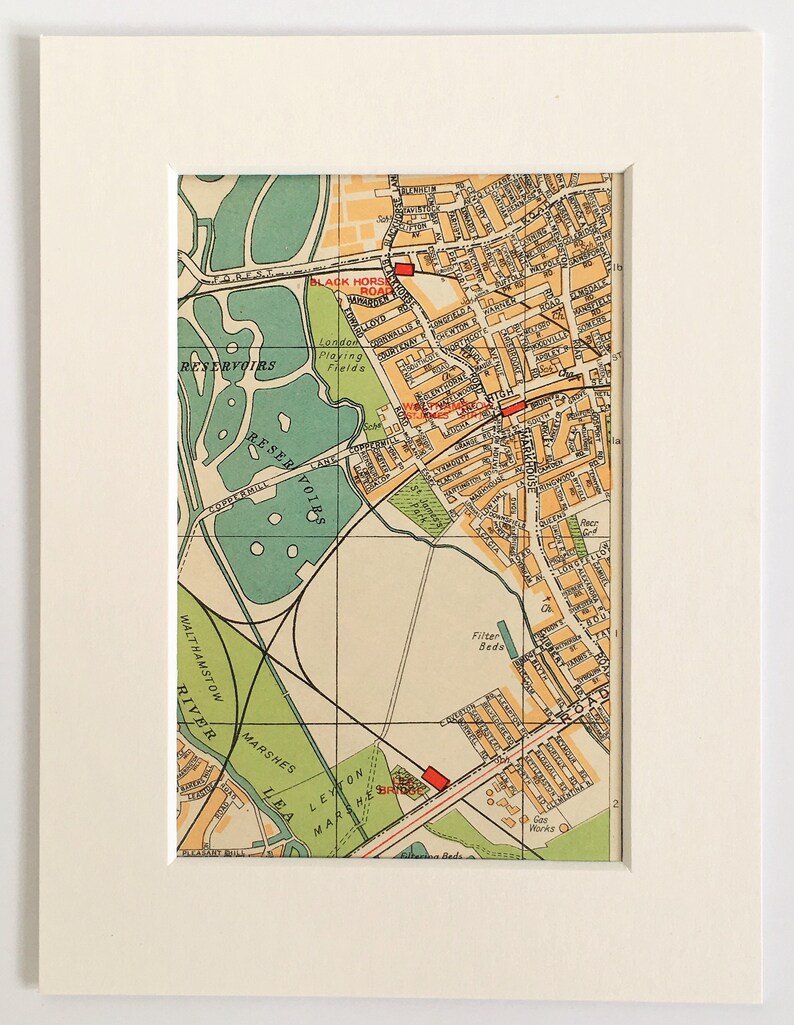 1930s VINTAGE LONDON MAP North London Walthamstow Upper - Etsy