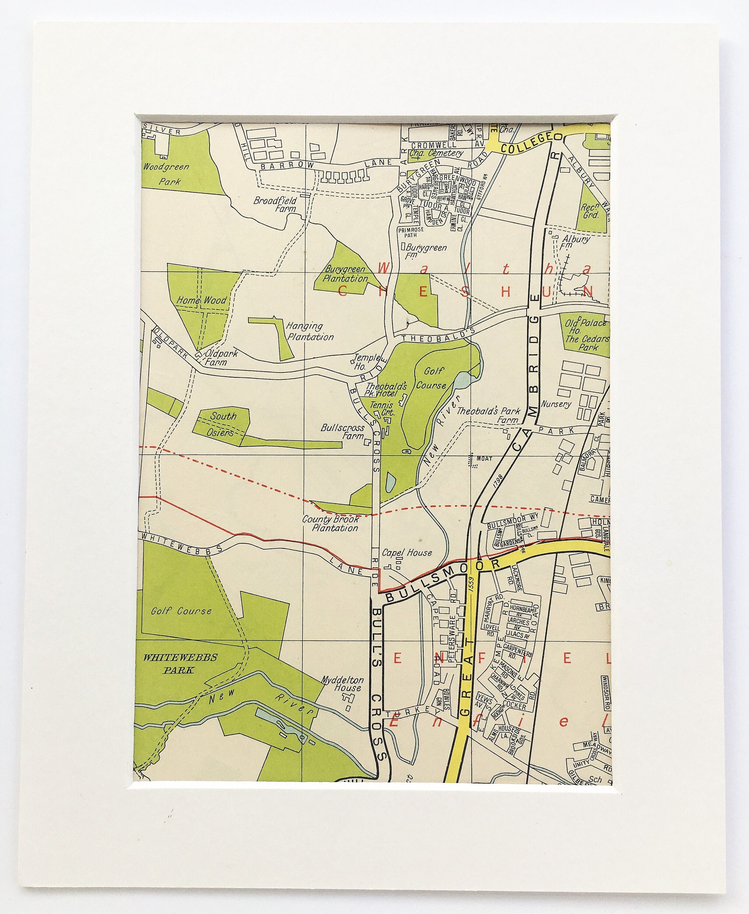 C. 1960 VINTAGE LONDON MAP North London Waltham Cross - Etsy