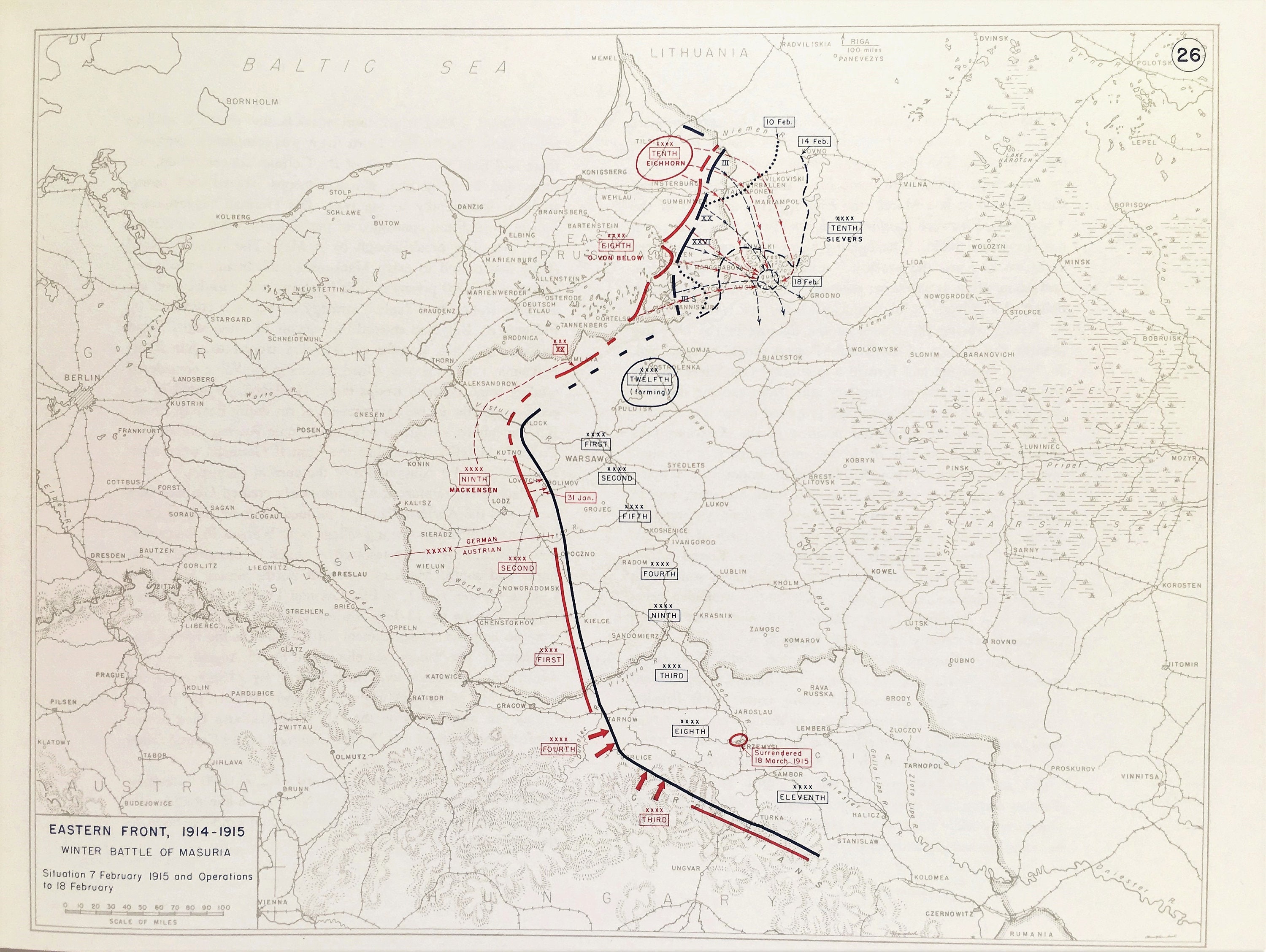 Eastern Front 1914-15, Battle of Masuria, First World War, Military ...