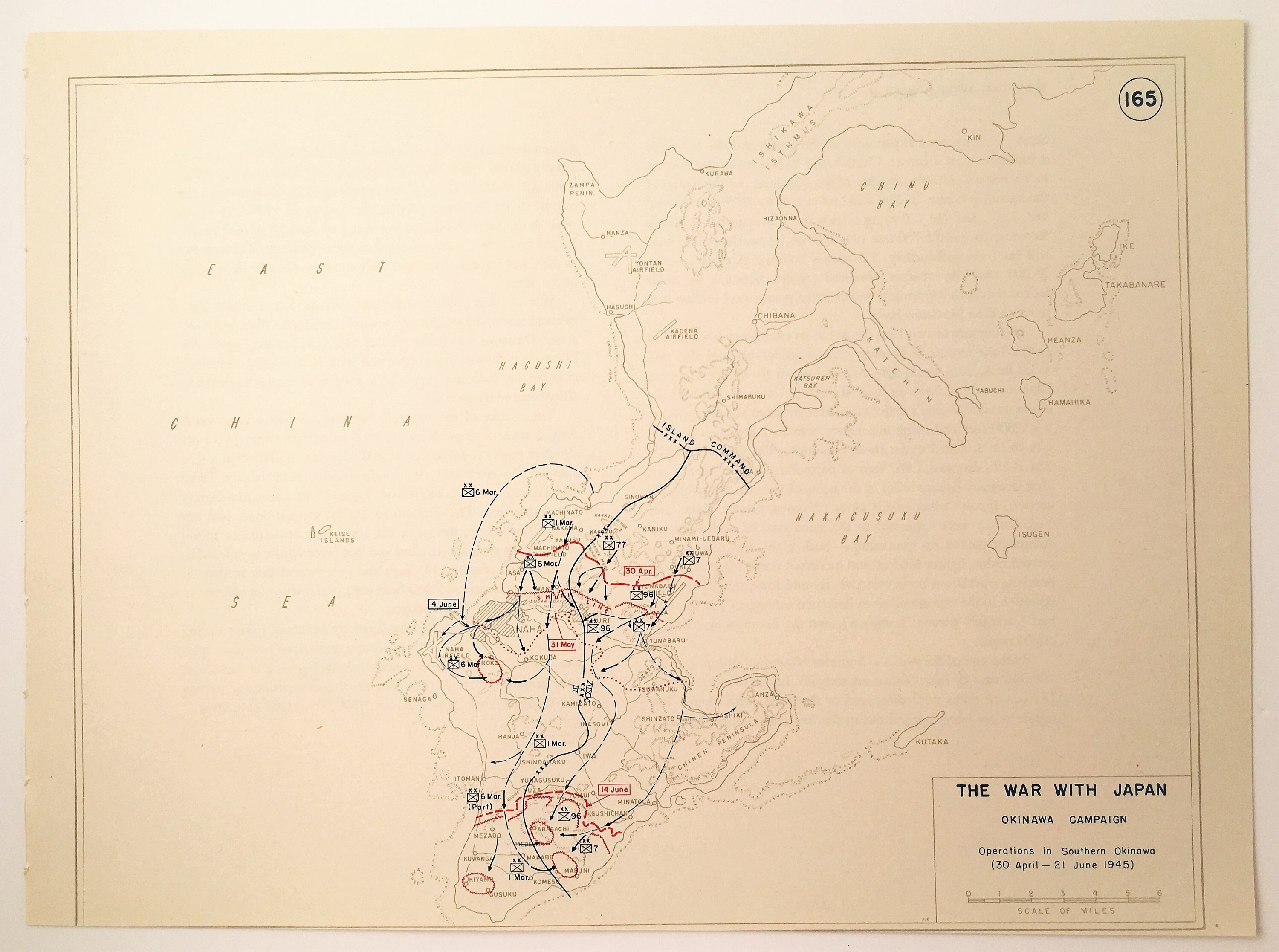 Reference map of the battle of okinawa